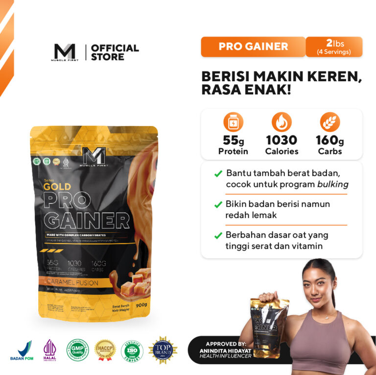 MUSCLE FIRST Pro Gainer 2lbs/900gr - Mass Gainer Penambah Berat Badan ...